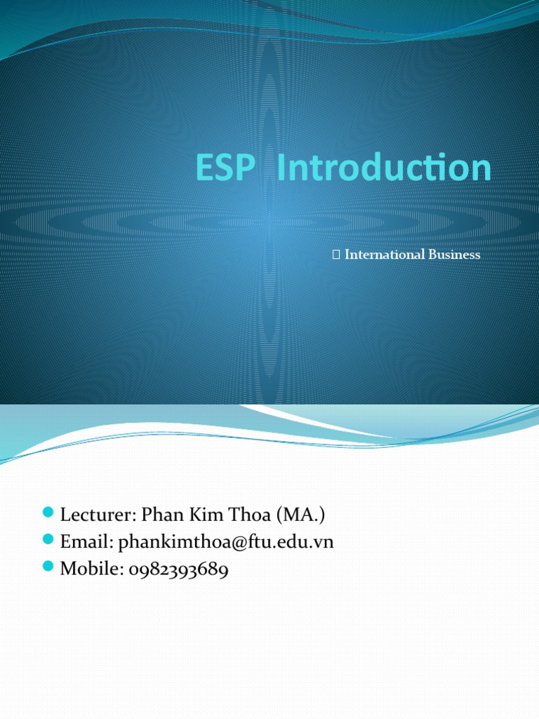 ESP 2 Introduction | PDF