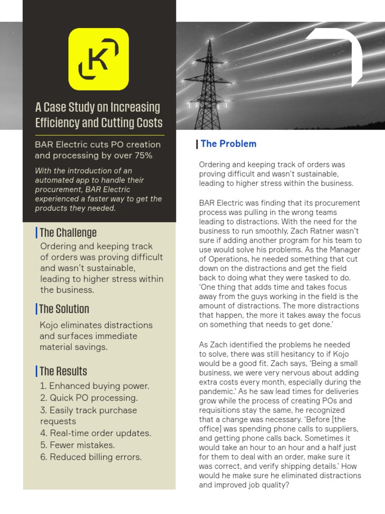 BAR Electric - Case Study | PDF | Point Of Sale | Business