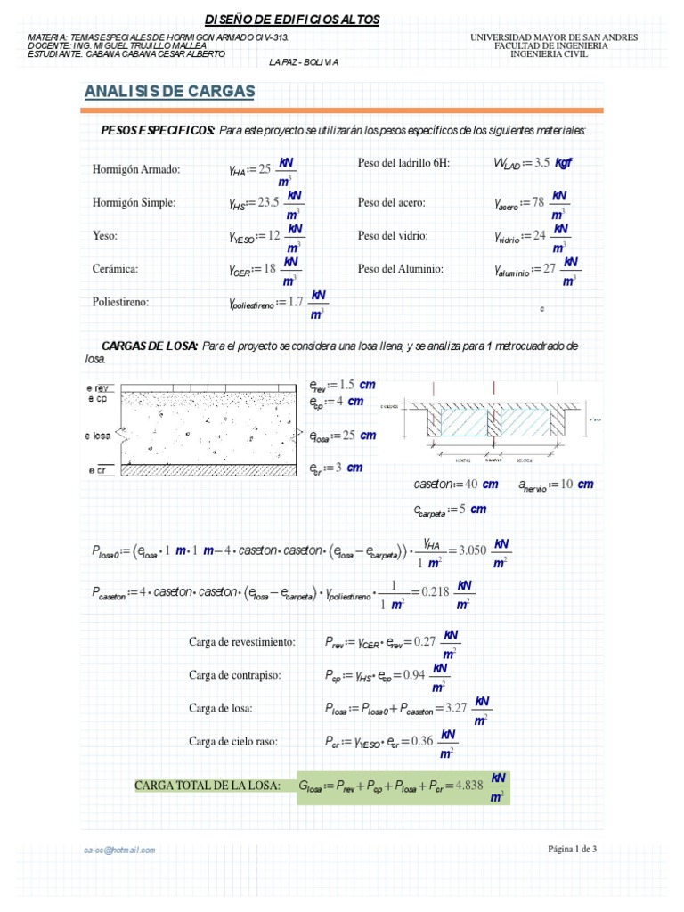 Analisis de Cargas Ea | PDF | edificio | Construyendo tecnología
