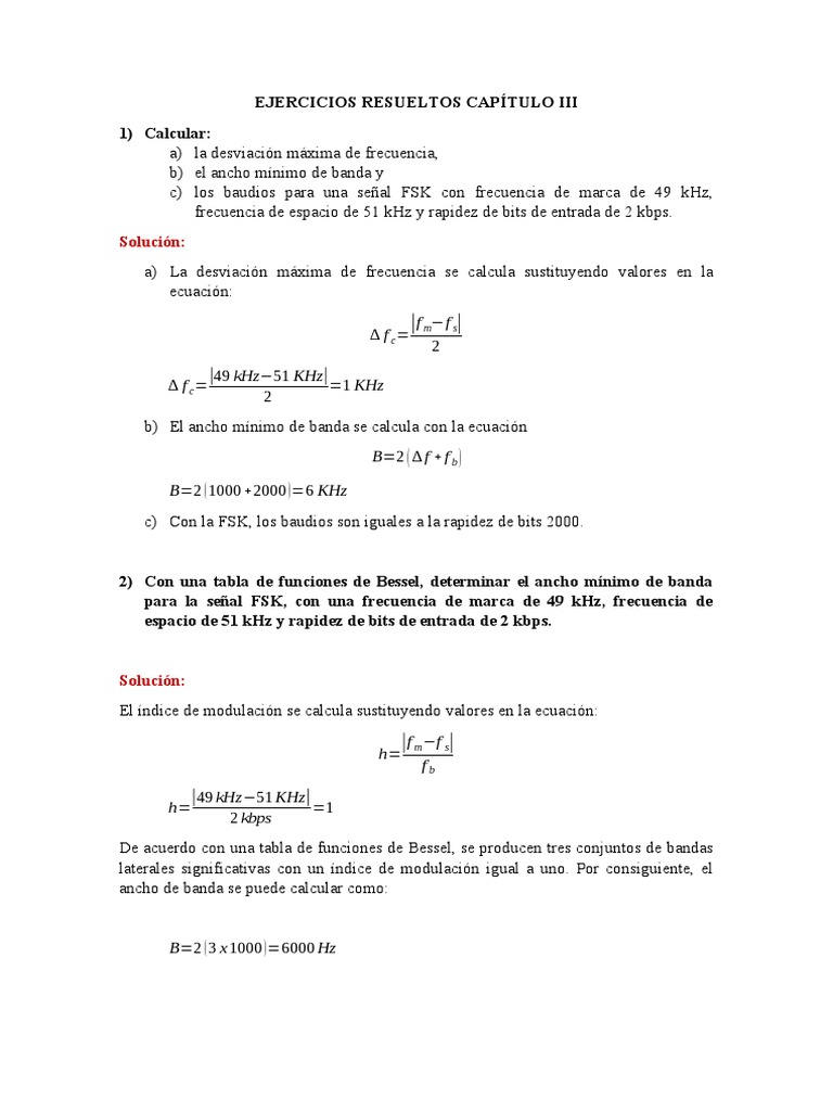 Ejercicios Resueltos Capítulo Iii | PDF | Protocolos de capa física ...