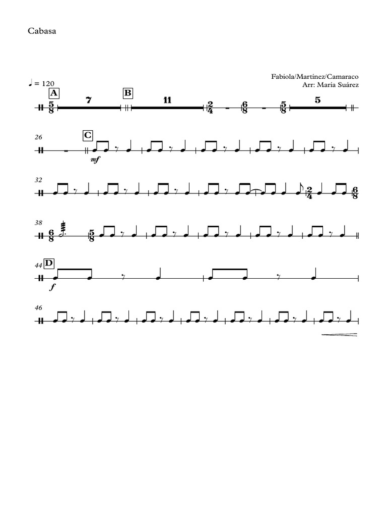 La Negra Atilia - Cabasa | PDF