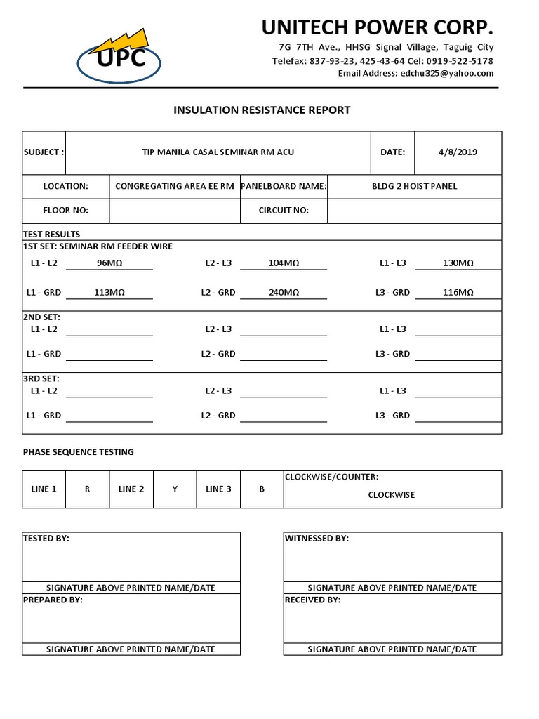 Insulation Resistance Testing | PDF | Electric Power | Electromagnetism