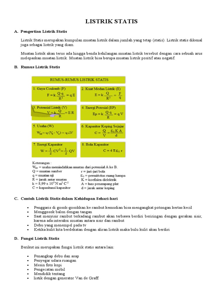 Listrik Statis | PDF