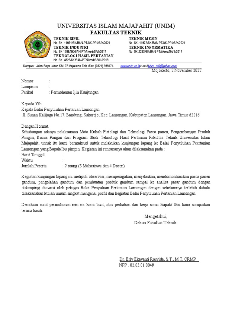 Surat Ke BPP Lamongan | PDF