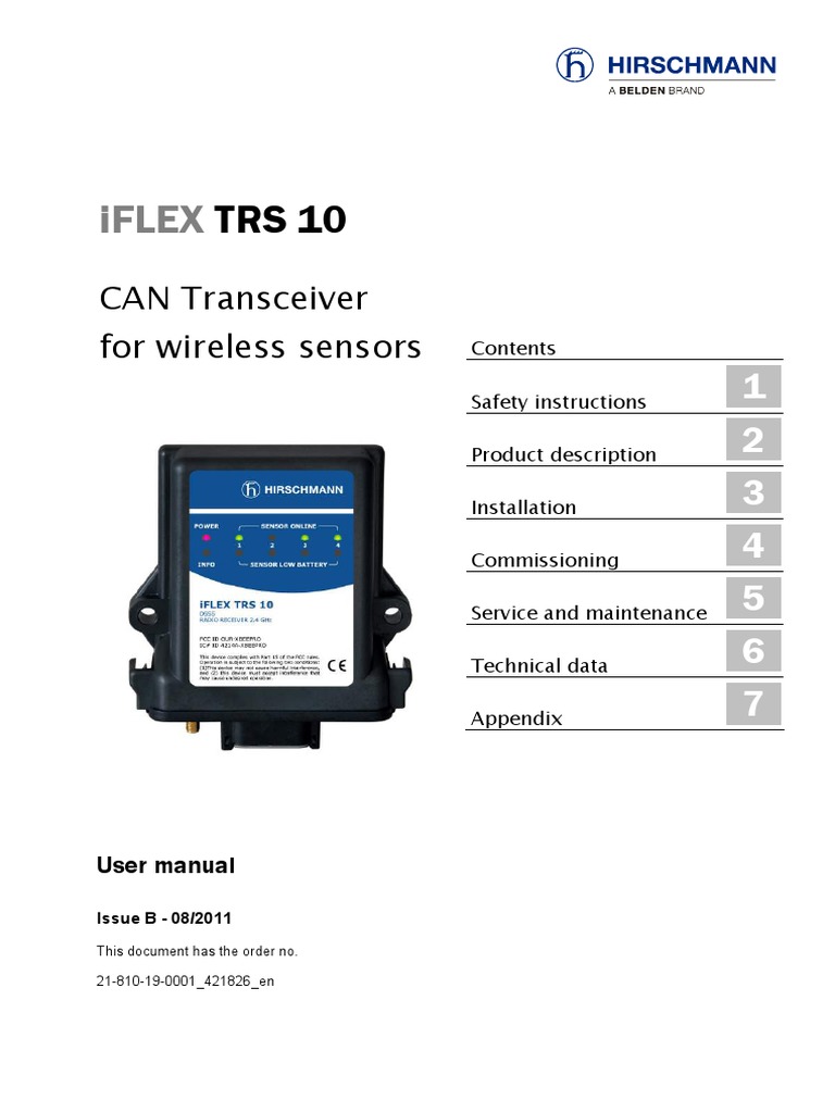 TRS 10 Users Manual CAN Interface 421826B | PDF | Electrical Connector ...