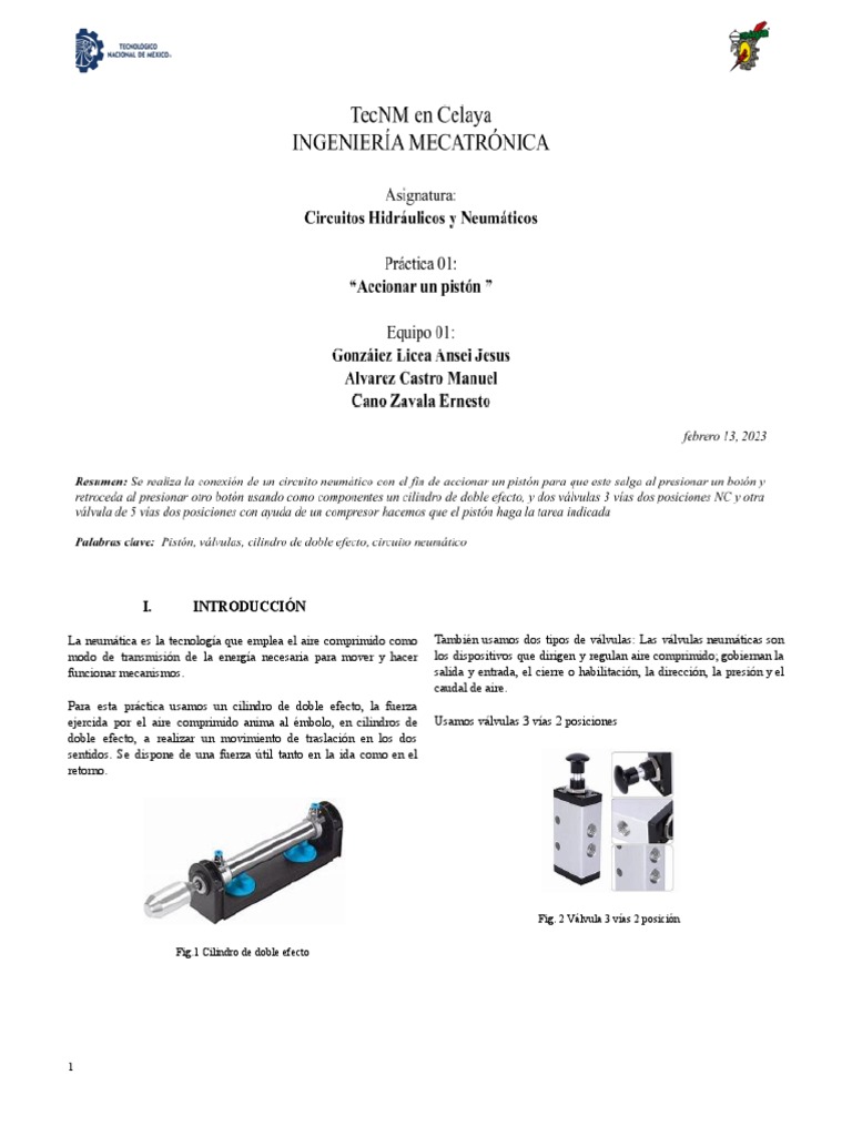 Introducción a la neumática: Ensamblando un circuito neumático básico y observando su ...