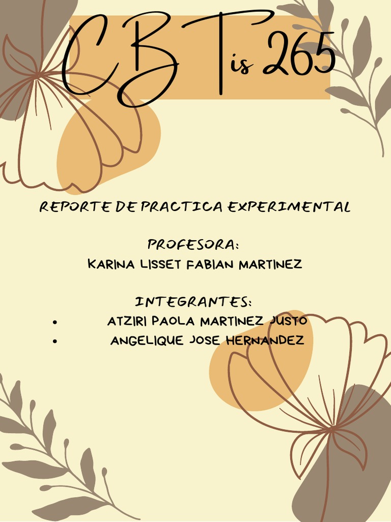 Reporte Practica Experimental | PDF | Plantas | Agua