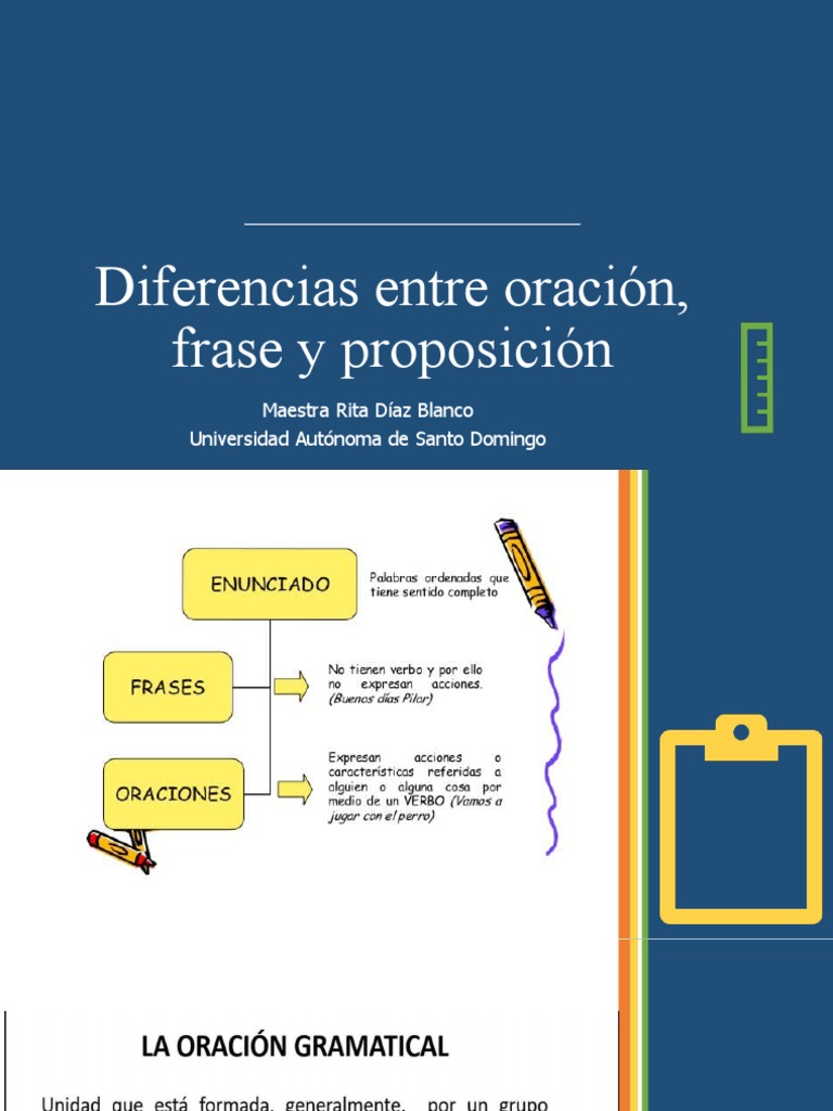 Diferencias Entre Oración, Frase y Proposición | PDF