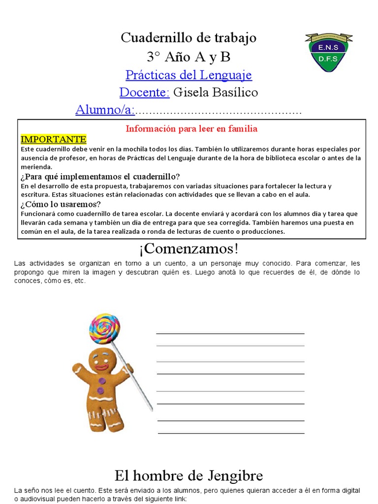 Actividades del Hombrecito de Jengibre | PDF | Poesía | Ficción general