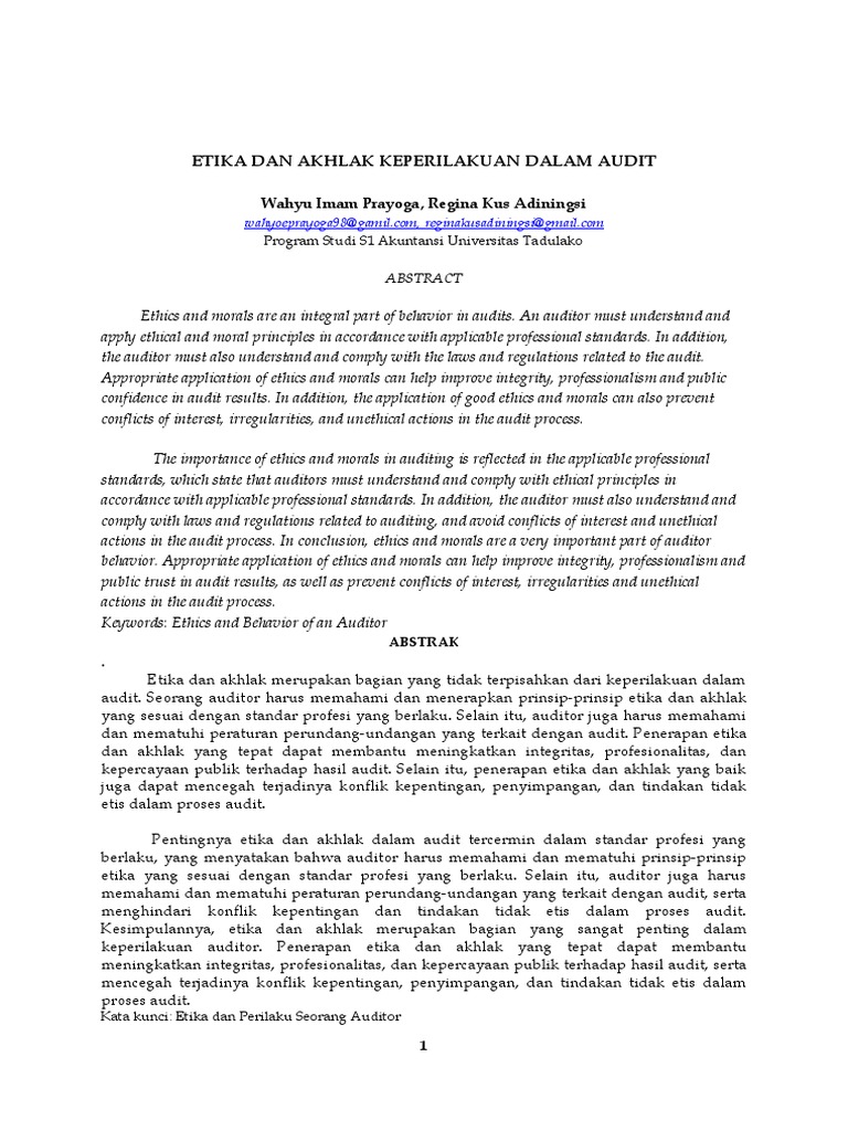 Artikel Ak Keperilakuan | PDF | Applied Ethics | Social Institutions