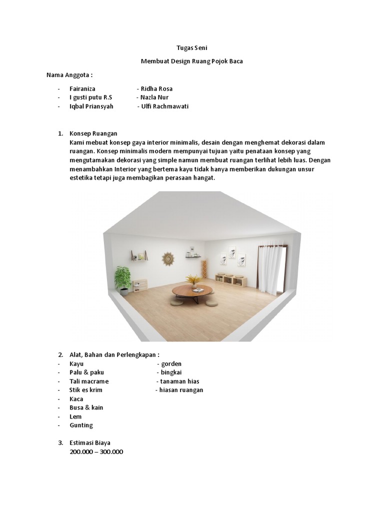 Desain Pojok Baca Minimalis Sederhana | PDF