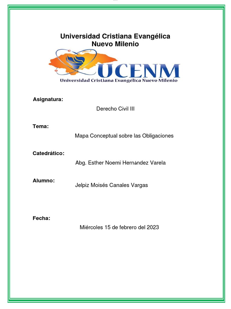 Mapa Conceptual Sobre Las Obligaciones Moises | PDF | Daños y perjuicios | Justicia