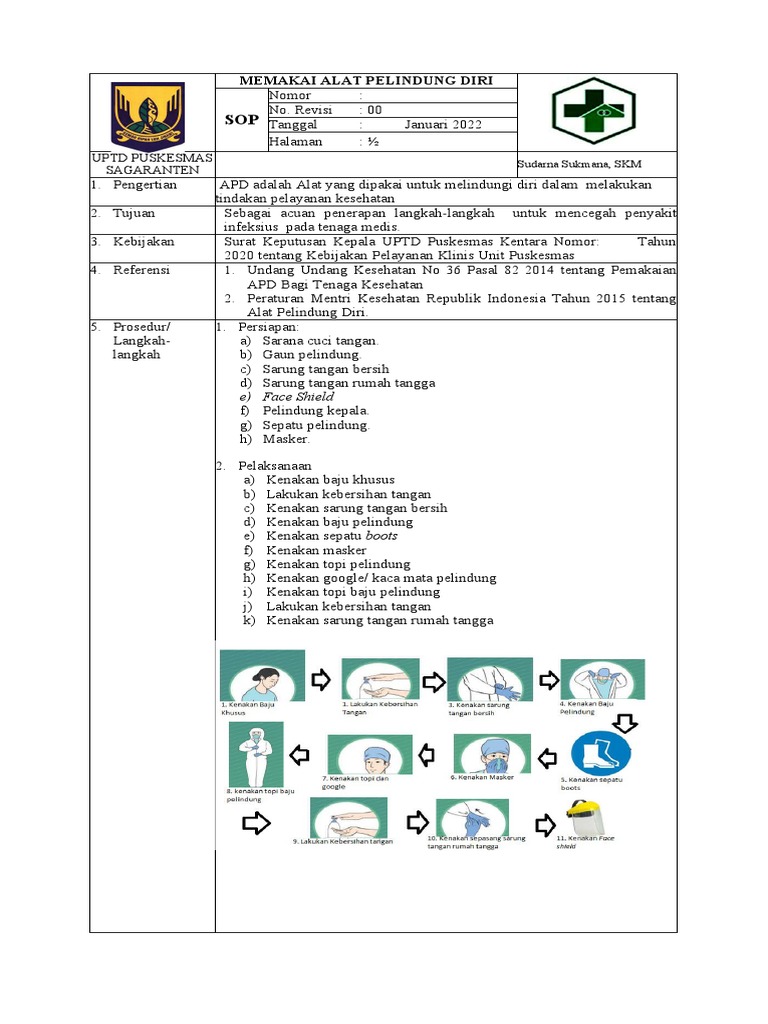 Sop Pemakaian APD 1 | PDF