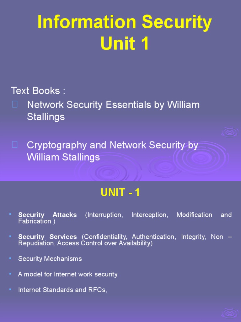Unit 1 Pdf Information Security Computer Security