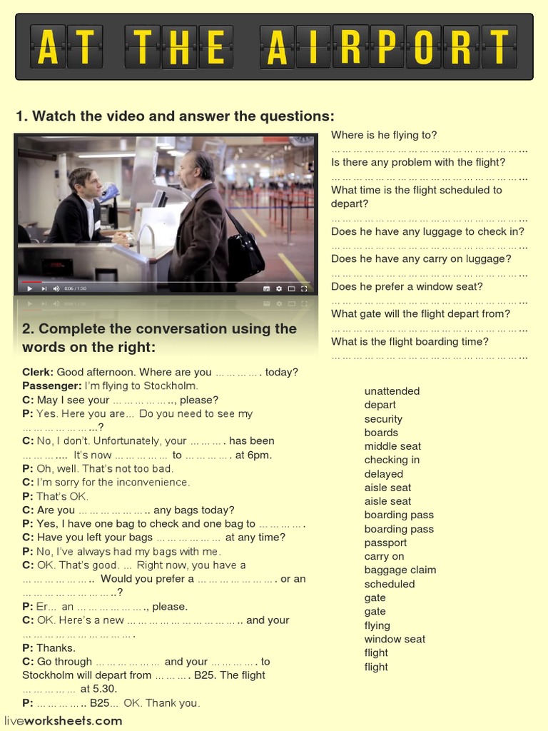 At The Airport | PDF | Aviation | Transport