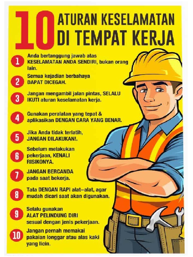 Bulletin Aturan Keselataman Di Tempat Kerja | PDF