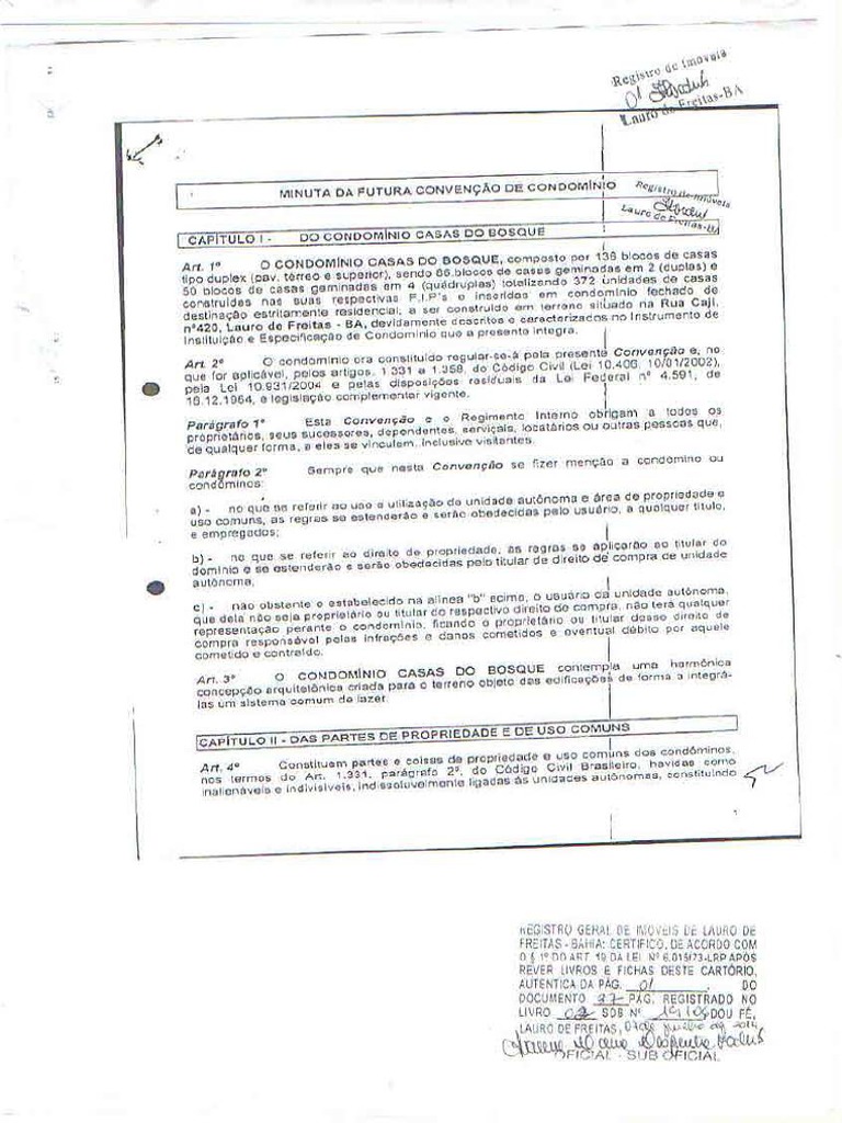 Convenção Condomínio | PDF