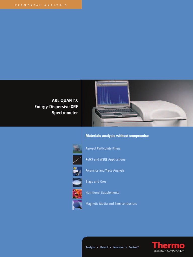 THERMO ARL QUANTX Catalogo Ingles | PDF | Energy Dispersive X Ray Spectroscopy | X Ray ...