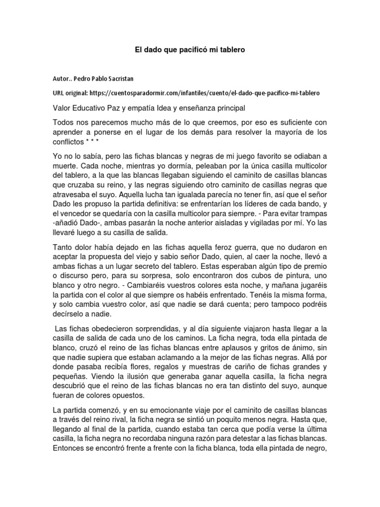 El dado que pacificó mi tablero | PDF | Póster