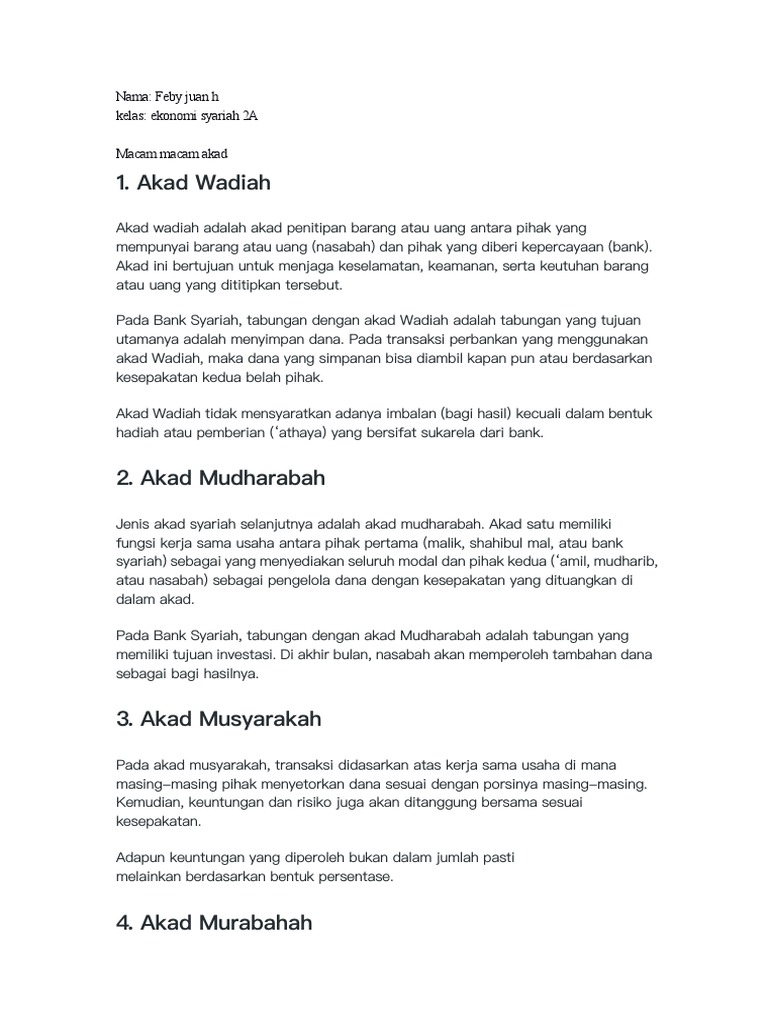 Jenis Jenis Akad | PDF