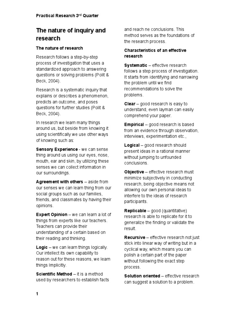 Practical Research Methodologies Overview | PDF | Qualitative Research ...