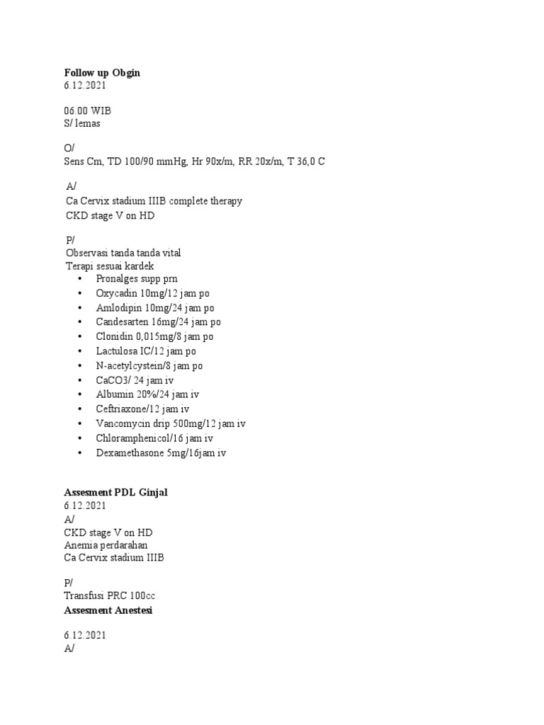 Follow Up Obgin | PDF | Medical Treatments | World Health Organization