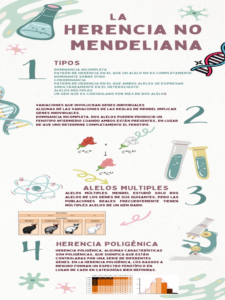 Herencia No Mendeliana: Conceptos Clave | PDF