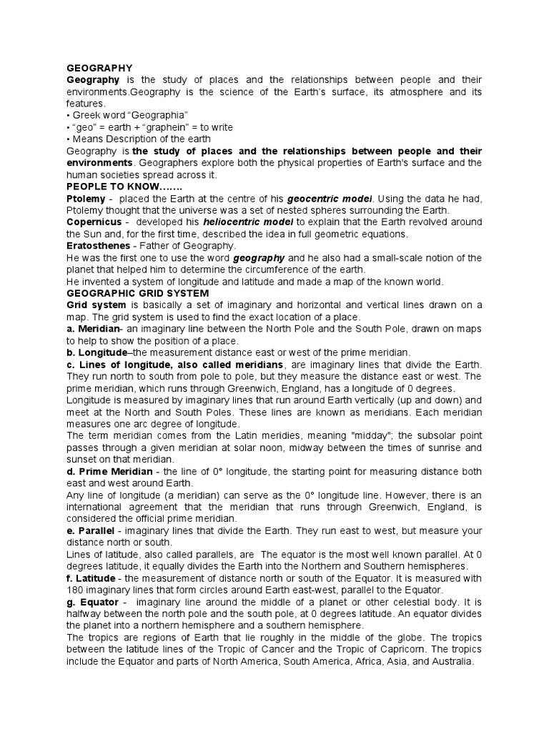GEOGRAPHY | Download Free PDF | Equator | Geography