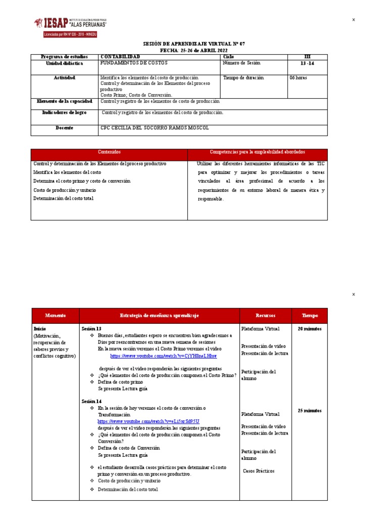 Costo Primo | PDF | Costo | Contabilidad de costos