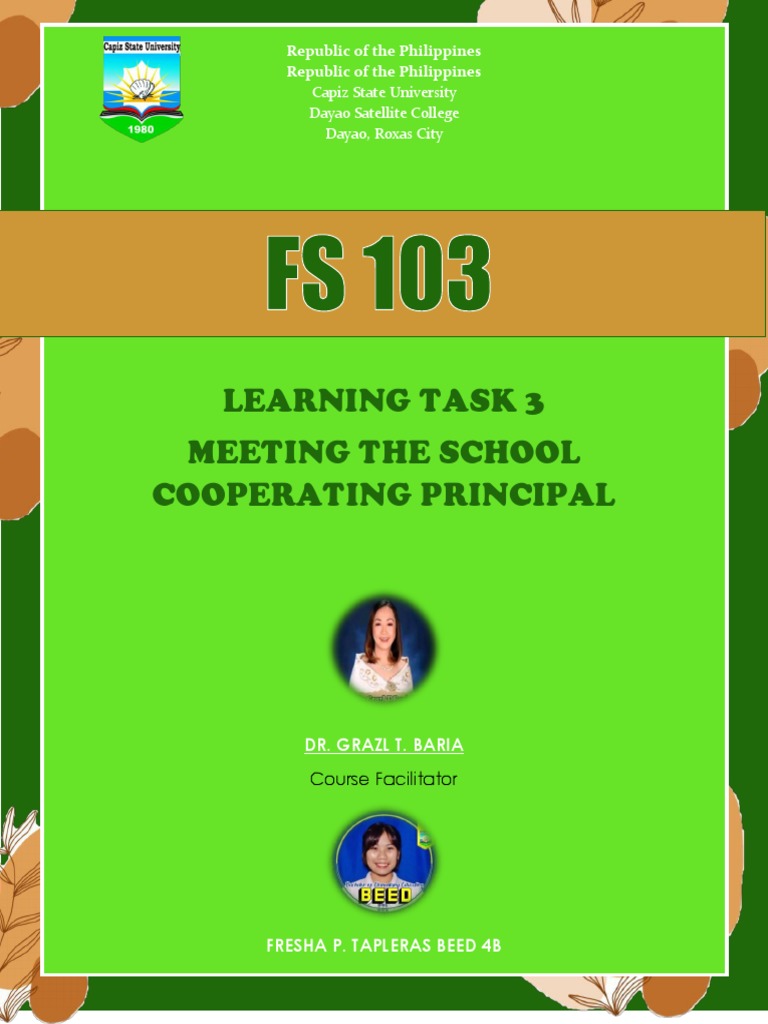 Fs 103 Module 3 Tapleras Fresha Beed4b | Download Free PDF | Teachers | Job Hunting