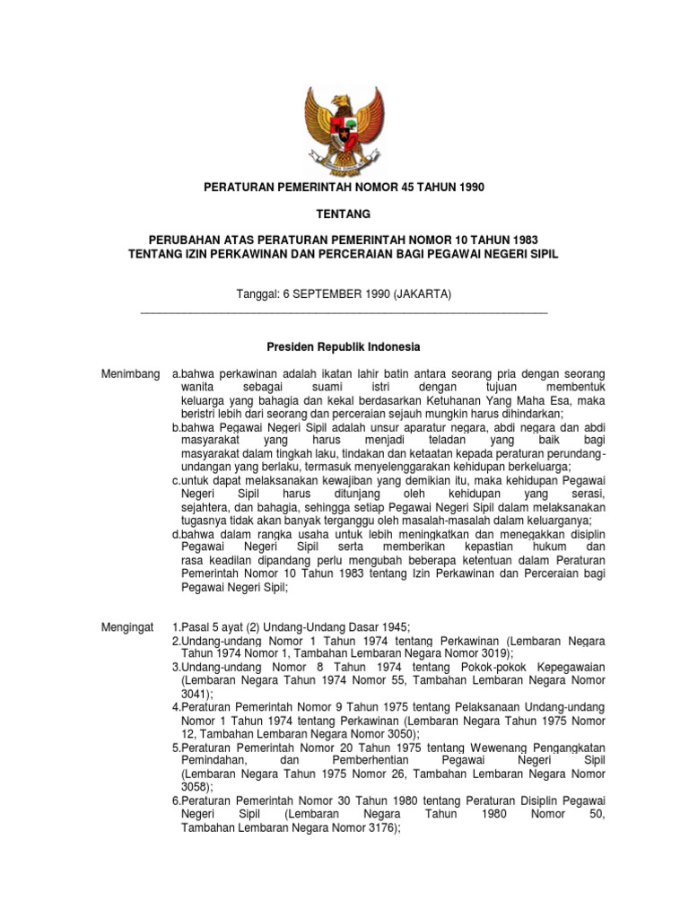 Izin Perkawinan PNS 1990 | PDF | Pengelolaan Keuangan & Uang