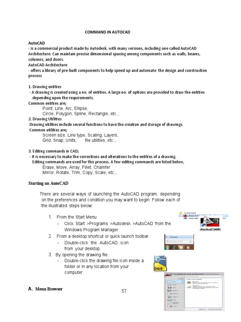 Command In Autocad Pdf Window Computing Icon Computing