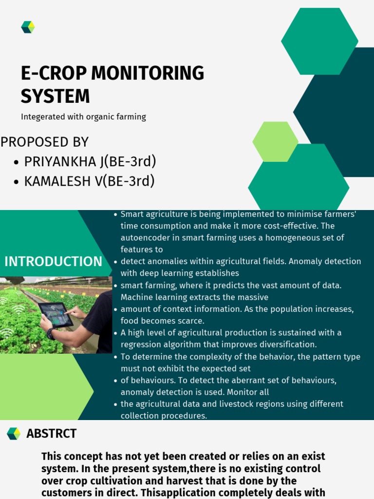 E-CROP MONITORING SYSTEM (Integerated With Organic Farming | PDF | Agriculture | Organic Farming