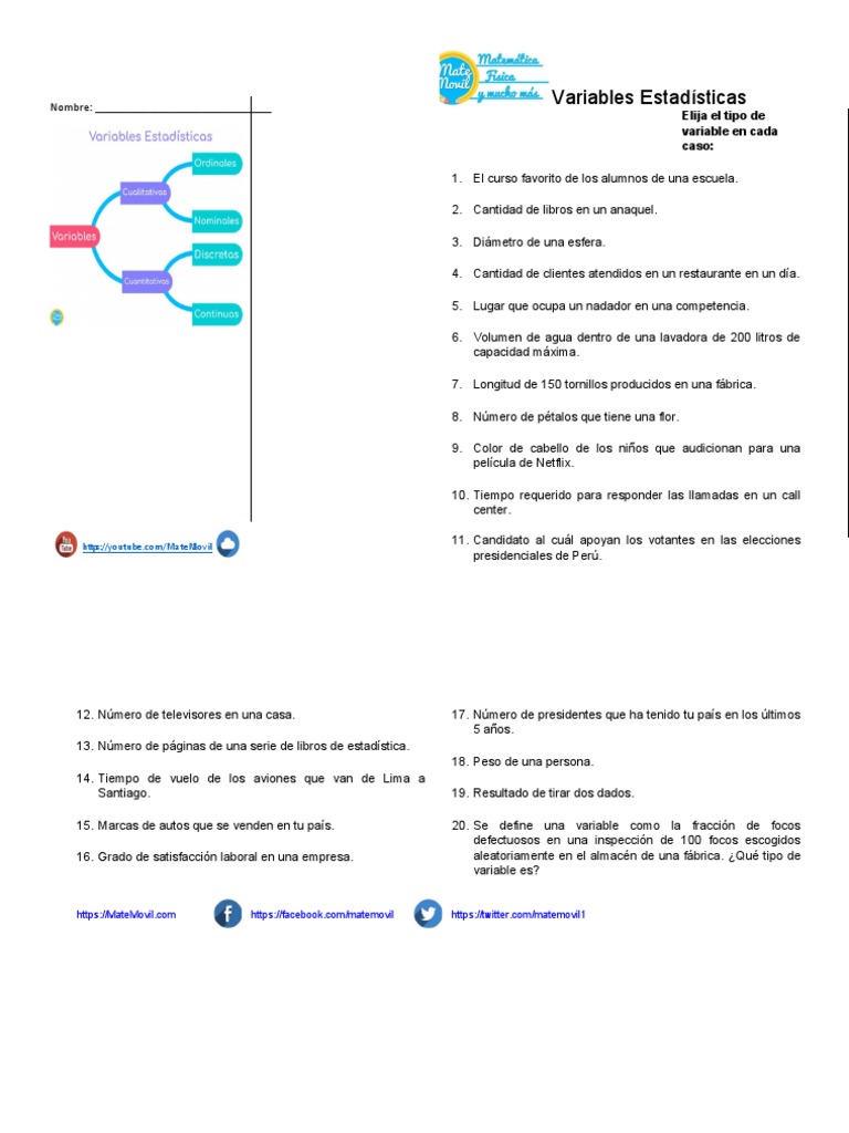 Ejercicios de Tipos de Variables (1) Hacer | PDF