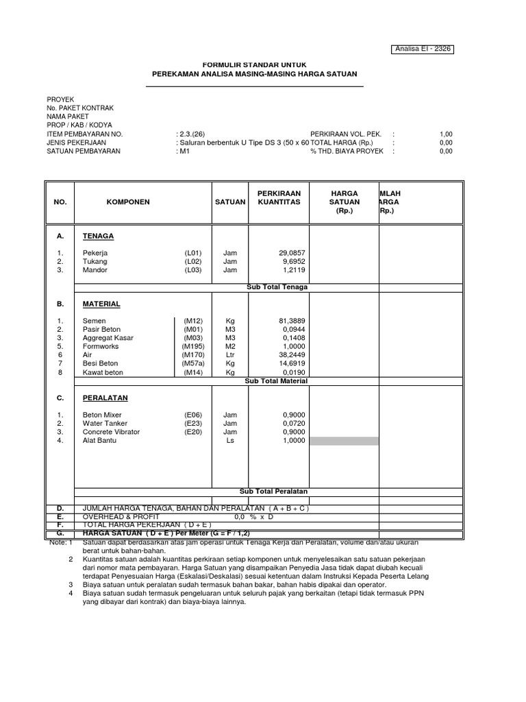 2.3. (26) Saluran Berbentuk U Tipe DS 3 (50 X 60 TB 8) | PDF