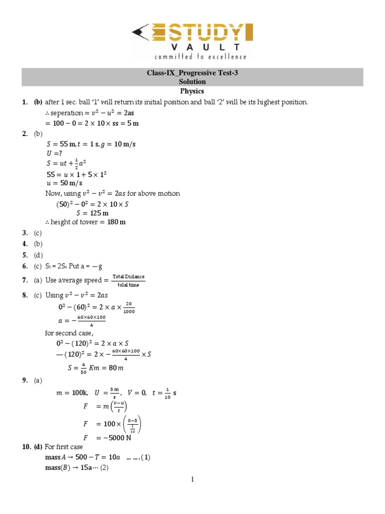 IX - Progressive Test-3 (GGN) - Solution | PDF | Organelle | Organisms
