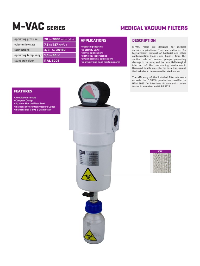 M-VAC Series | PDF | Pump | Filtration