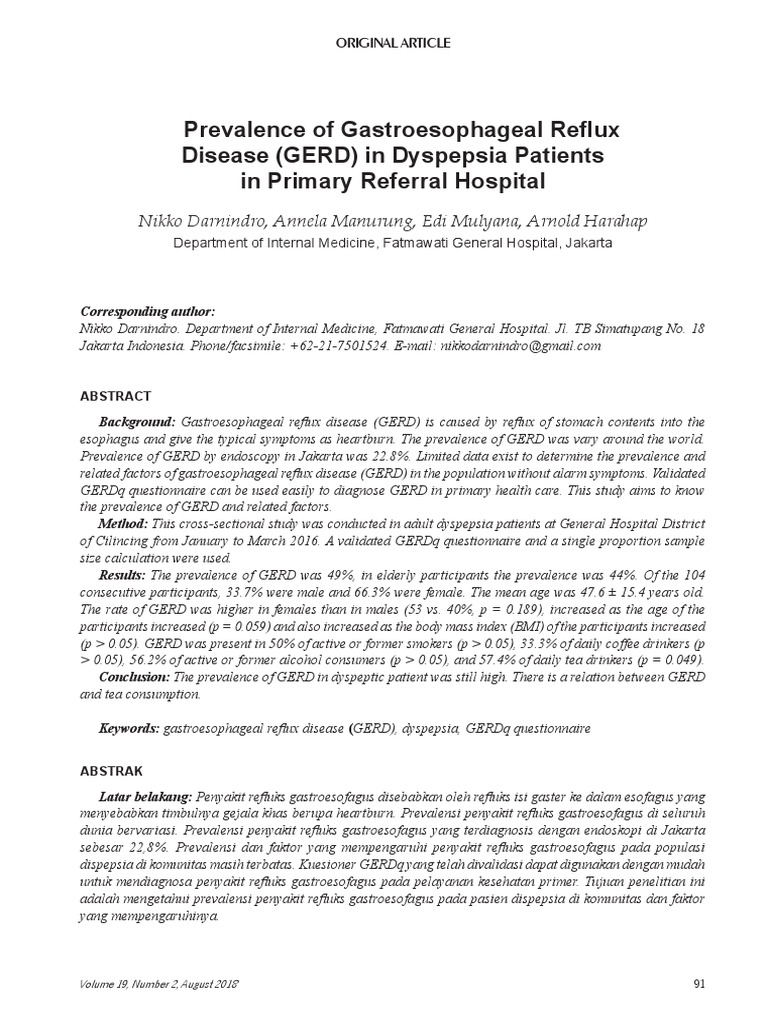 Prevalensi 1 | PDF | Gastroesophageal Reflux Disease | Indigestion