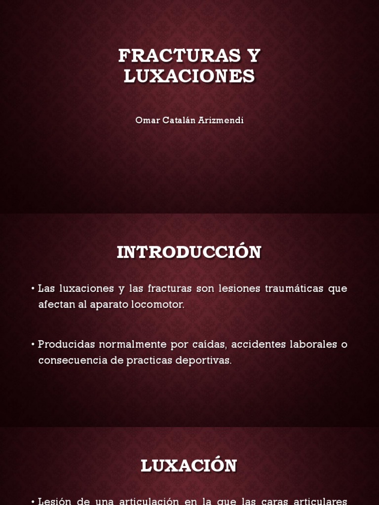 Fracturas y Luxaciones | PDF | Rodilla | Hueso
