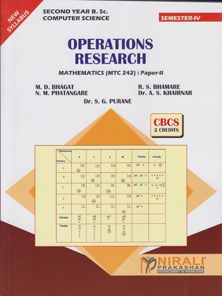 Operations Research | PDF | Linear Programming | Mathematical Optimization