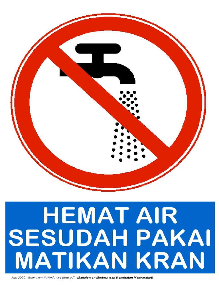 Hemat Air Sesudah Pakai Matikan Kran - A4 Portrait | PDF