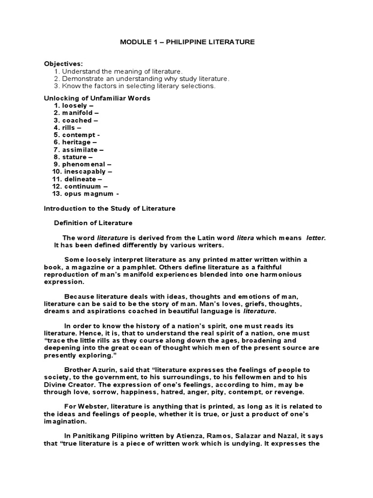 SVFC - Phil Lit - Module 1 - Lecture Intro | Download Free PDF | Poetry ... SVFC - Phil Lit - Module 1 - Lecture Intro | Download Free PDF | Poetry ...
