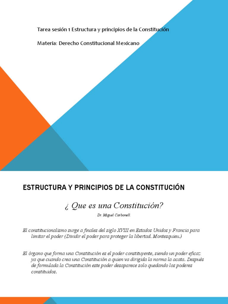 Estructura y Principios de la Constitución Mexicana | PDF ...