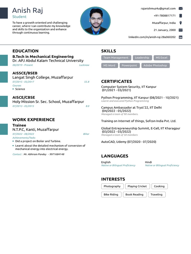 Anish's Resume | PDF