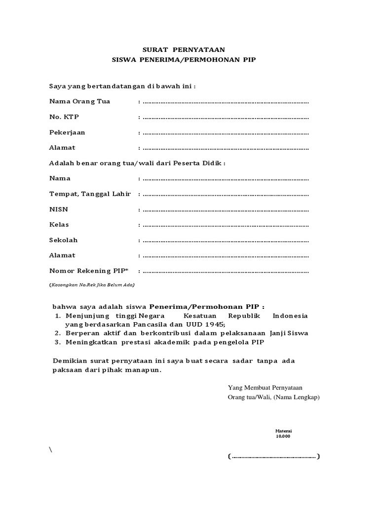 Lampiran-SURAT USULAN PIP 2023 | PDF