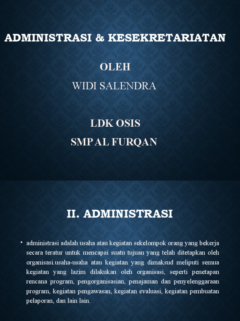 Dokumen - Tips - Materi LDK Osis Administrasi Dan Kesekretariatan | PDF