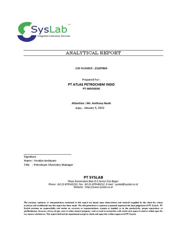 PT Atlas Petrochem Indo (Indoseiki) | PDF | Chromium | Physical Sciences