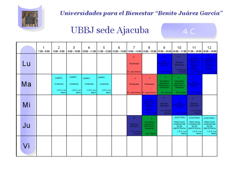 UBBJ Sede Ajacuba: Lu Ma Mi Ju Vi | Descargar gratis PDF | Ciencias de ...