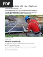 Solar Panel Installation Guide | PDF | Solar Power | Photovoltaics