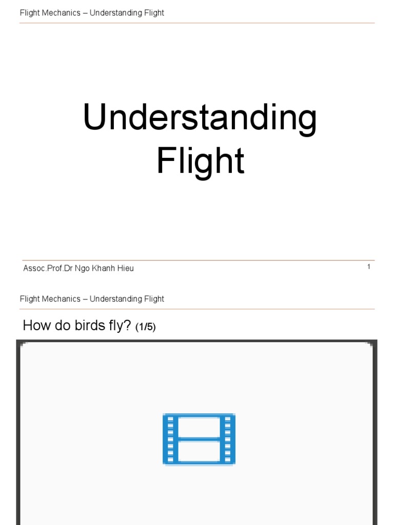 Lecture 01 Understanding Flight | PDF | Flight | Lift (Force)